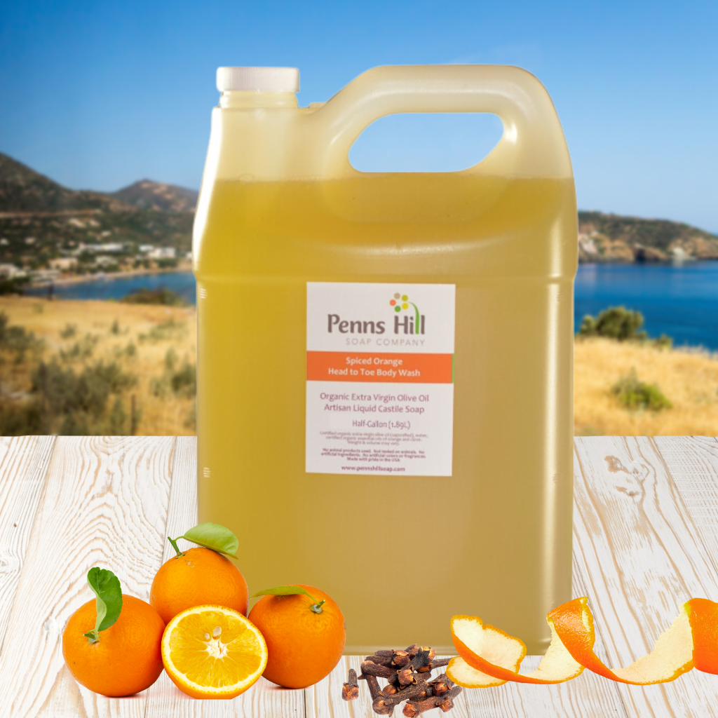 Olive Oil Castile Soap Spiced Orange Half Gallon